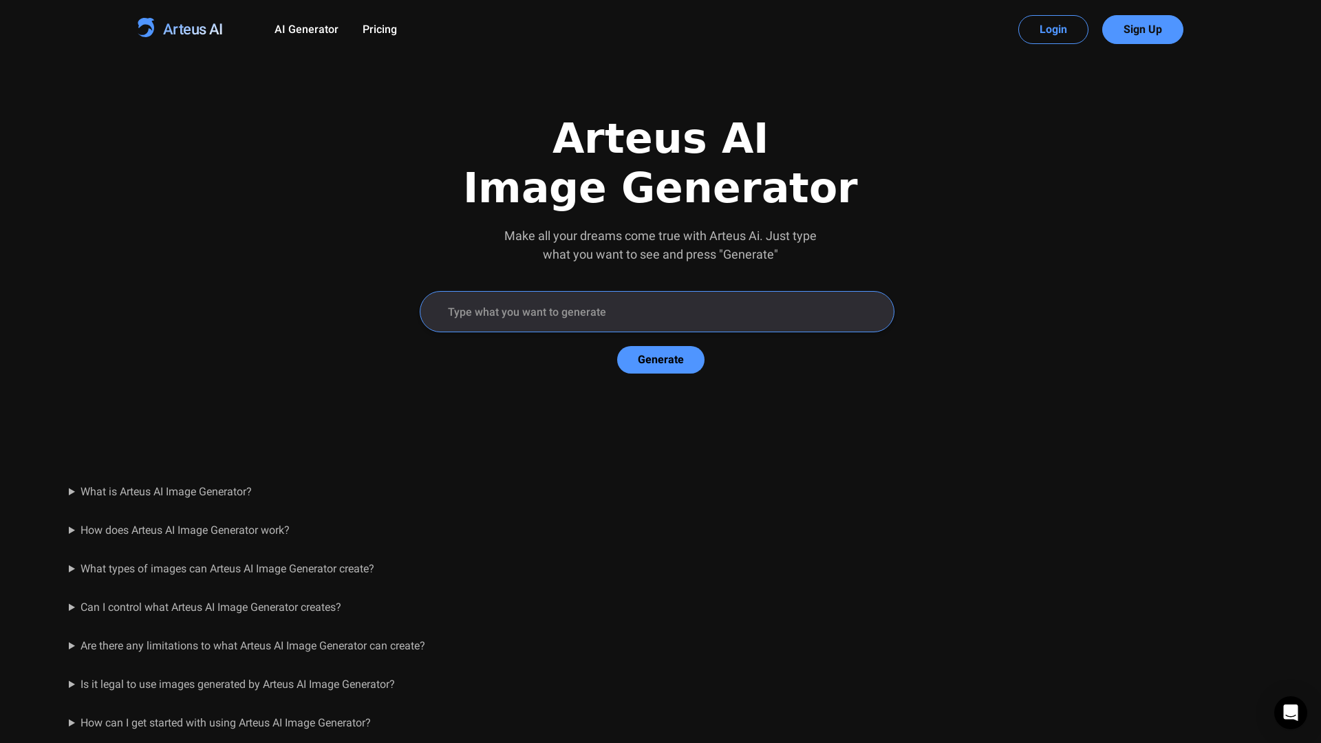 Arteus AI Image Generator | MagicBox.tools