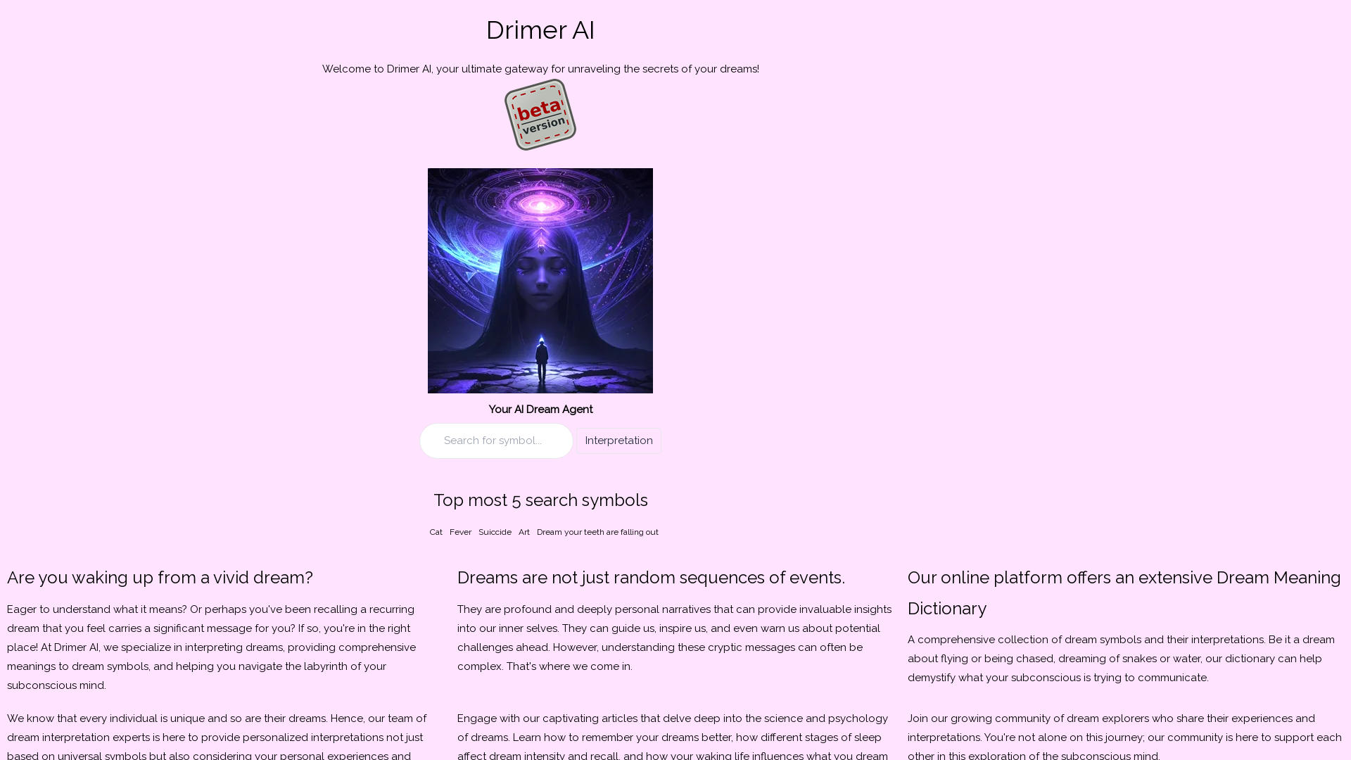 Dream interpretation | MagicBox.tools