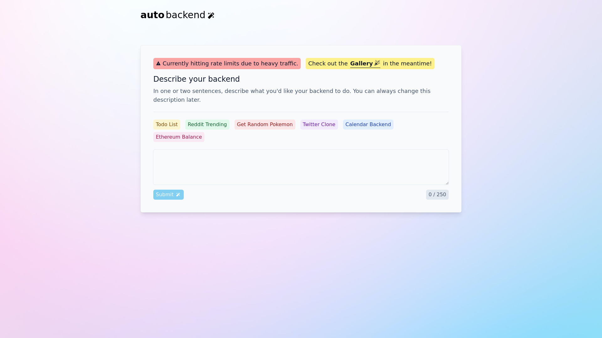 Auto Backend | MagicBox.tools