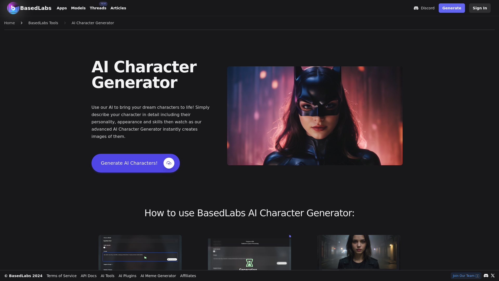 AI Character Generator | MagicBox.tools
