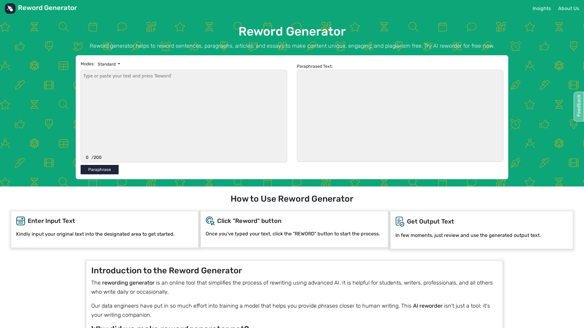 Reword Generator | MagicBox.tools