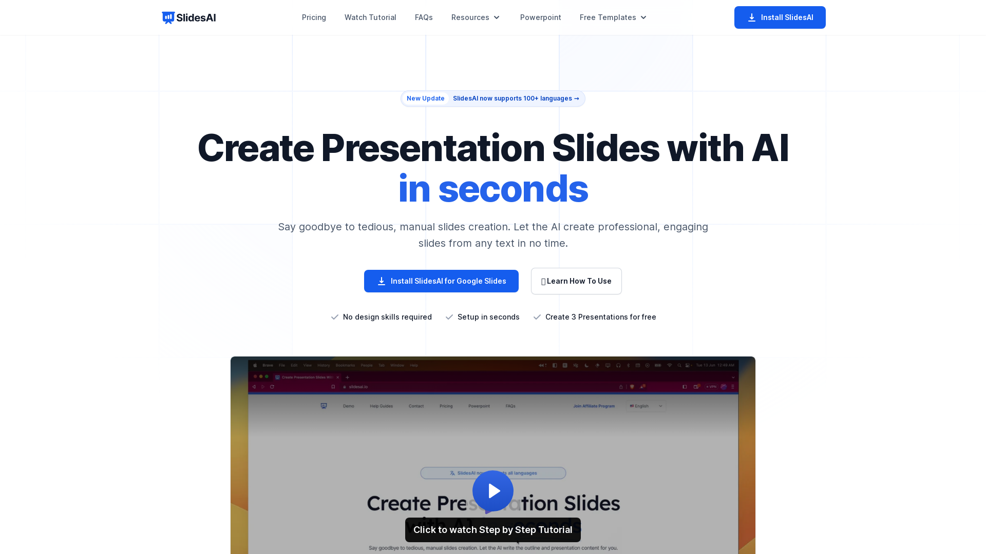 Create Presentation Slides With AI in seconds with SlidesAI | MagicBox.tools