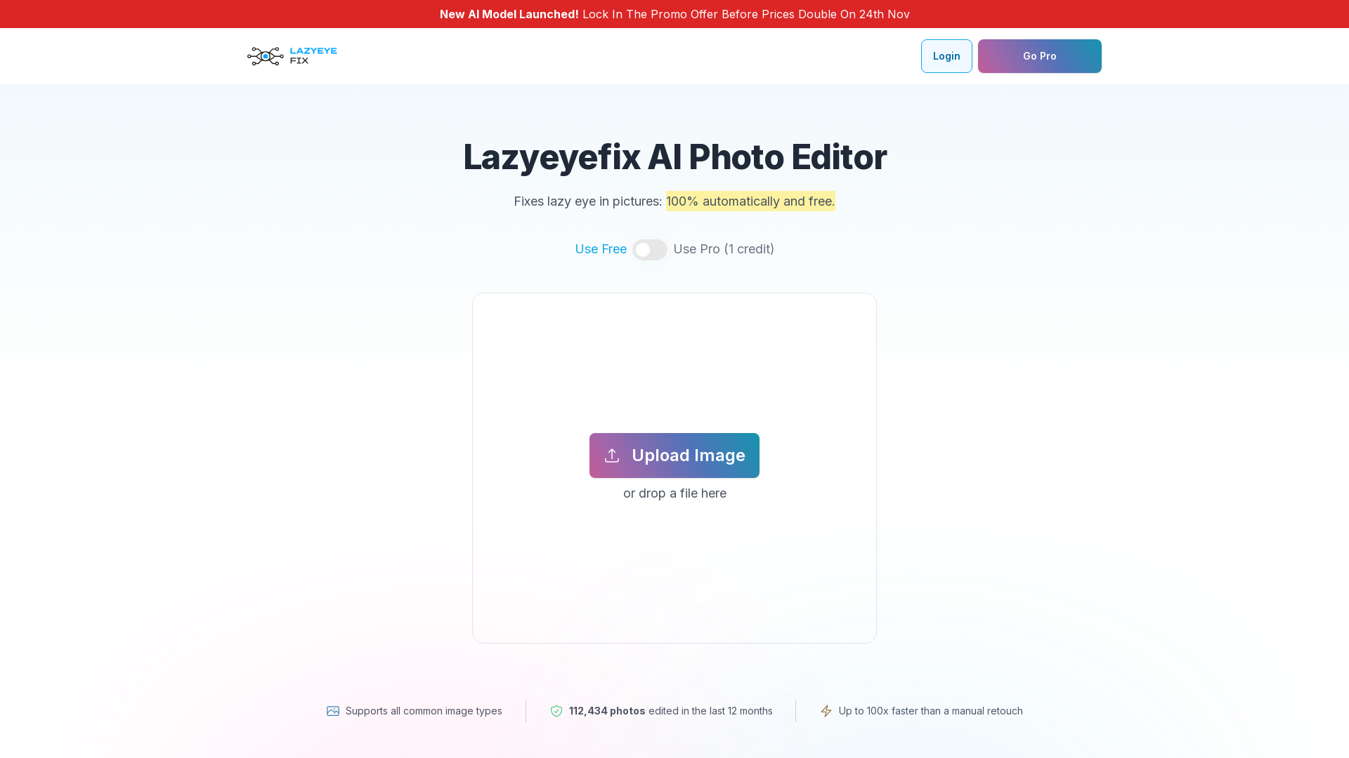 Free Lazy Eye Photo Editor Using AI | MagicBox.tools