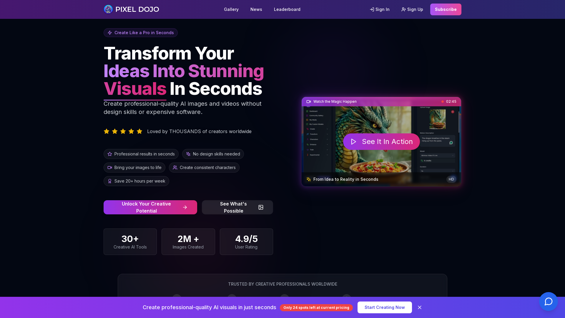 PIXEL DOJO AI Image Generator | MagicBox.tools