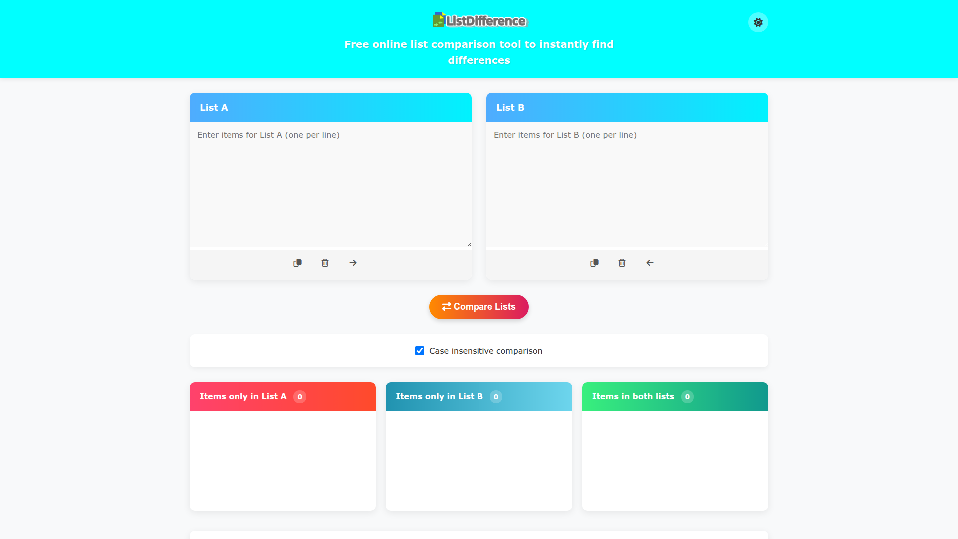 List difference | MagicBox.tools