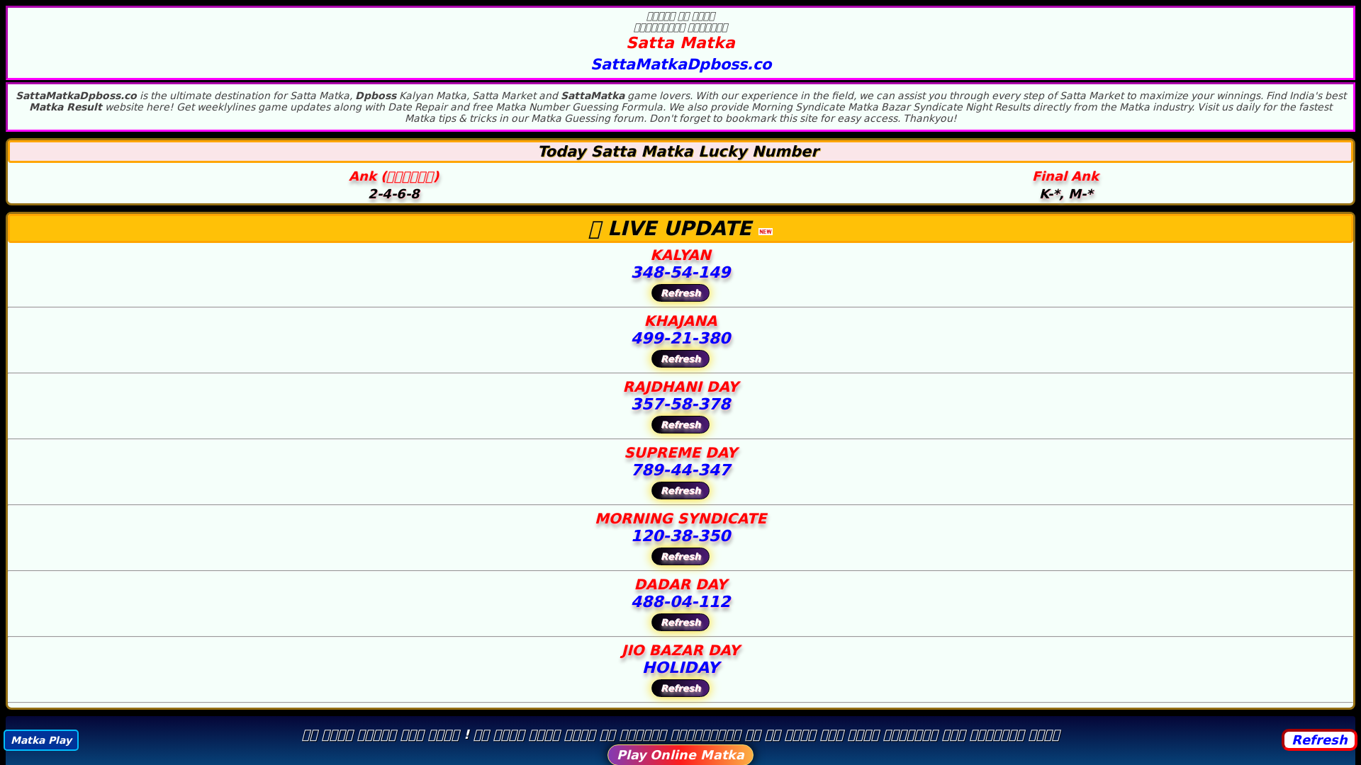 SATTA MATKA | MagicBox.tools